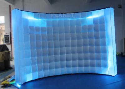 China 3x2.3m Colorful LED Inflatable Photo Booth Wall with Remote Control for Event Advertising for sale