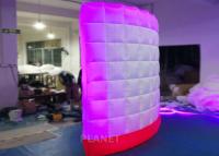 China 3m x 2.3m LED Inflatable Photo Booth Wall with 210D Oxford Material and Remote Control Lighting for sale