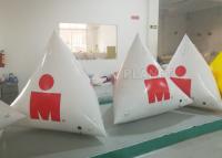 China White Triangle Inflatable Water Marker Buoy 0.6mm-0.9mm PVC with CE/UL Air Pump for Marine Use for sale