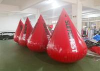 China Red Inflatable Water Buoy 0.6mm PVC Tarpaulin Custom Logo Printing Marker Buoy for sale