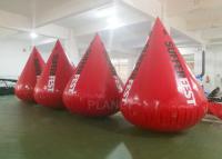 China Red Inflatable Water Buoy 0.6mm PVC Tarpaulin Custom Logo Printing Marker Buoy for sale