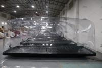 China Custom Transparent PVC Inflatable Car Garage Shelter 5.0x2.0x1.8m Dust Protection Storage Bubble Tent for sale