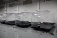 China Custom Transparent PVC Inflatable Car Garage Shelter 5.0x2.0x1.8m Dust Protection Storage Bubble Tent for sale