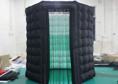 China 2.4x2.4x2.4 Meter CE Approved Inflatable Octagon Photo Booth with LED Lighting for Trade Shows for sale