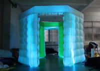 China Diamond Shape Inflatable Photo Booth Kiosk 3x3x2.3m with LED Lighting and Remote Control for sale