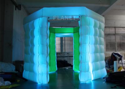 China Diamond Shape Inflatable Photo Booth Kiosk 3x3x2.3m with LED Lighting and Remote Control for sale