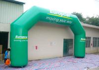 China Custom Green Inflatable Arch with 0.6mm PVC Material and 2-Year Warranty for Sports Events and Advertising for sale