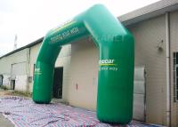 China Custom Green Inflatable Arch with 0.6mm PVC Material and 2-Year Warranty for Sports Events and Advertising for sale