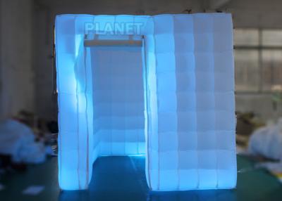 China 2.5m LED Inflatable Photo Booth Tent One Door with Color Changing Light 110V 220V for sale