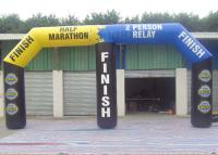 China Commercial Inflatable Start Finish Line Arch 0.55mm PVC Tarpaulin Material with EN71 CE Certification for Running Events for sale