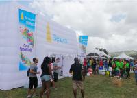 China Large White Inflatable Cube Tent 420D Oxford Cloth 8x8x6m for Trade Show for sale