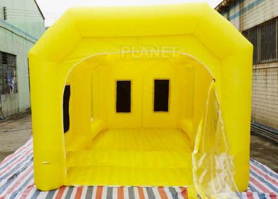 China 6M Yellow Inflatable Spray Booth with Dual Air System | 6x4x3m Automotive Paint Tent with CE/SGS Certification for sale