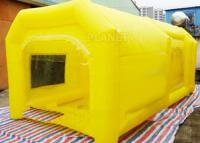 China 6M Yellow Inflatable Spray Booth with Dual Air System | 6x4x3m Automotive Paint Tent with CE/SGS Certification for sale