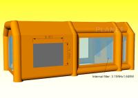 China 6x4x3m Mobile Inflatable Paint Booth with Filter System - 210D Oxford & 0.6mm PVC Construction for sale