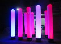 China 2m Colorful LED Inflatable Column with 7-Color Changing Lights and 200W Blower for Event Decoration for sale