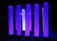 China 2m Colorful LED Inflatable Column with 7-Color Changing Lights and 200W Blower for Event Decoration for sale