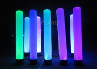 China 2m Colorful LED Inflatable Column with 7-Color Changing Lights and 200W Blower for Event Decoration for sale