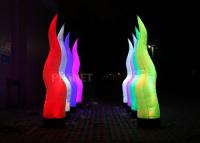 China 2M Tall Color Changing Inflatable Lighting Pillar with 7-Color LED and 210D Oxford Cloth for sale