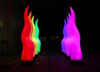 China 2M Tall Color Changing Inflatable Lighting Pillar with 7-Color LED and 210D Oxford Cloth for sale