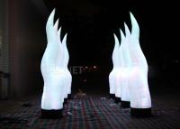 China 2M Tall Color Changing Inflatable Lighting Pillar with 7-Color LED and 210D Oxford Cloth for sale