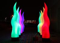 China 2M Tall Color Changing Inflatable Lighting Pillar with 7-Color LED and 210D Oxford Cloth for sale