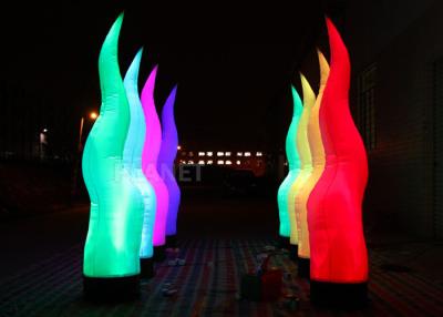 China 2M Tall Color Changing Inflatable Lighting Pillar with 7-Color LED and 210D Oxford Cloth for sale