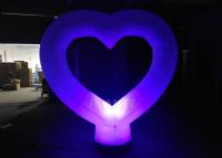 China 2.2 Meter LED Inflatable Heart Balloon with 16 Color-Changing Lights for Wedding and Event Decoration for sale