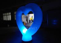 China 2.2 Meter LED Inflatable Heart Balloon with 16 Color-Changing Lights for Wedding and Event Decoration for sale