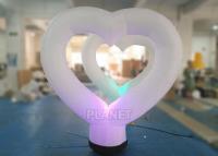 China 2.2 Meter LED Inflatable Heart Balloon with 16 Color-Changing Lights for Wedding and Event Decoration for sale