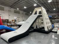 China Commercial Inflatable Water Tower Climbing Slide 8x4.5x5m with Jumping Blob for Lake Water Park for sale