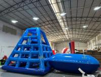 China Commercial Inflatable Water Tower Ladder Climbing Slide with Jumping Blob 8m x 4.5m x 5mH for sale