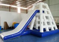 China Custom Inflatable Water Tower Climbing Slide 0.55mm PVC for Lake Park for sale