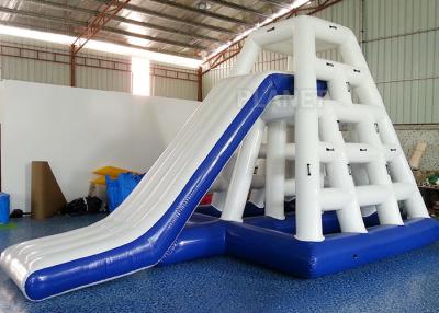 China Custom Inflatable Water Tower Climbing Slide 0.55mm PVC for Lake Park for sale