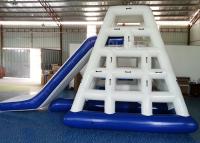 China Custom Inflatable Water Tower Climbing Slide 0.55mm PVC for Lake Park for sale