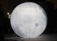 China Giant Inflatable Moon Decoration Balloon 5m Dia with LED Light for Events for sale