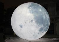 China Giant Inflatable Moon Decoration Balloon 5m Dia with LED Light for Events for sale