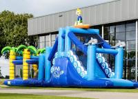 China Commercial Inflatable Obstacle Course 17.5x3.6x6.1m with 0.55mm PVC Material and 2-Year Warranty for sale