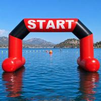 China Custom Inflatable Start Finish Arch Gate Floating Water Sports Race Arch for Swimming Competition for sale