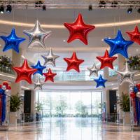 China Mirror Stars Inflatable Christmas Ornaments Large PVC Inflatable Mirror Star Balloons for Party Event Decoration for sale