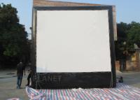 China 5x3m Air Sealed Inflatable Movie Screen with Rear Projection - 0.6mm PVC Outdoor Cinema Display for sale