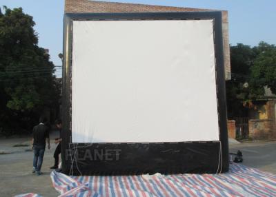 China 5x3m Air Sealed Inflatable Movie Screen with Rear Projection - 0.6mm PVC Outdoor Cinema Display for sale