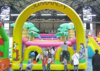 China Commercial Inflatable Obstacle Course 17m x 5.5m x 6.0m with 0.55mm PVC Material and Repair Kit for sale