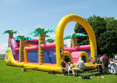 China Commercial Inflatable Obstacle Course 17m x 5.5m x 6.0m with 0.55mm PVC Material and Repair Kit for sale