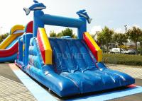 China 14m x 4.5m x 6.0m Inflatable Tunnel Obstacle Course with 0.55mm PVC Material and CE/UL Blower for sale