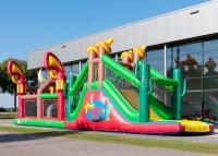 China 17.0x3.6x4.7m Commercial Inflatable Obstacle Course with 0.55mm PVC Material and Quadruple Stitching for sale