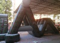 China Giant Inflatable Water Obstacle Course 13m x 3m x 3.2m with 0.55mm PVC Tarpaulin for Entertainment Parks for sale