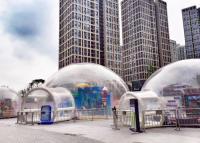 China Inflatable Bubble Tent with Tunnel 4m PVC Clear Dome Double Quadruple Sewing Custom Size for sale