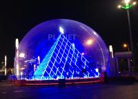 China Inflatable Bubble Tent with Tunnel 4m PVC Clear Dome Double Quadruple Sewing Custom Size for sale
