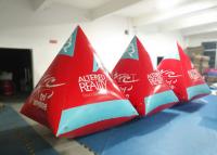 China Red Pyramid Inflatable Water Buoy Marker Custom Size EN14960 Approved PVC Buoy for sale