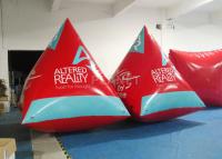 China Red Pyramid Inflatable Water Buoy Marker Custom Size EN14960 Approved PVC Buoy for sale